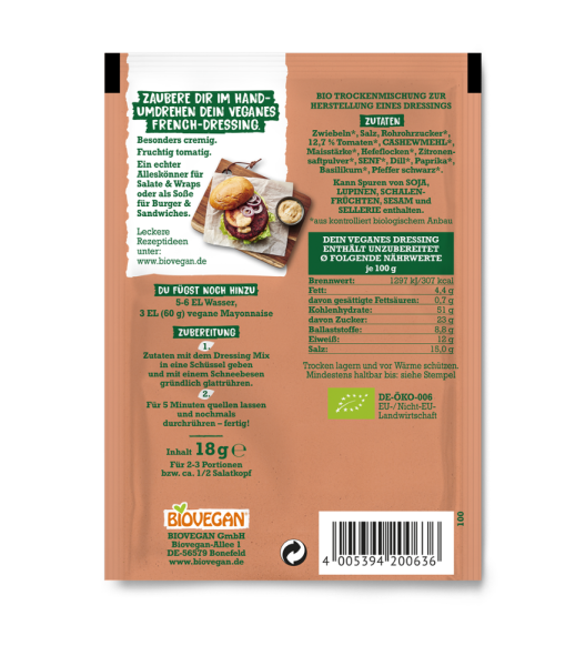 BIOVEGAN Mein veganes Dressing, French, Bio | Biovegan Shop